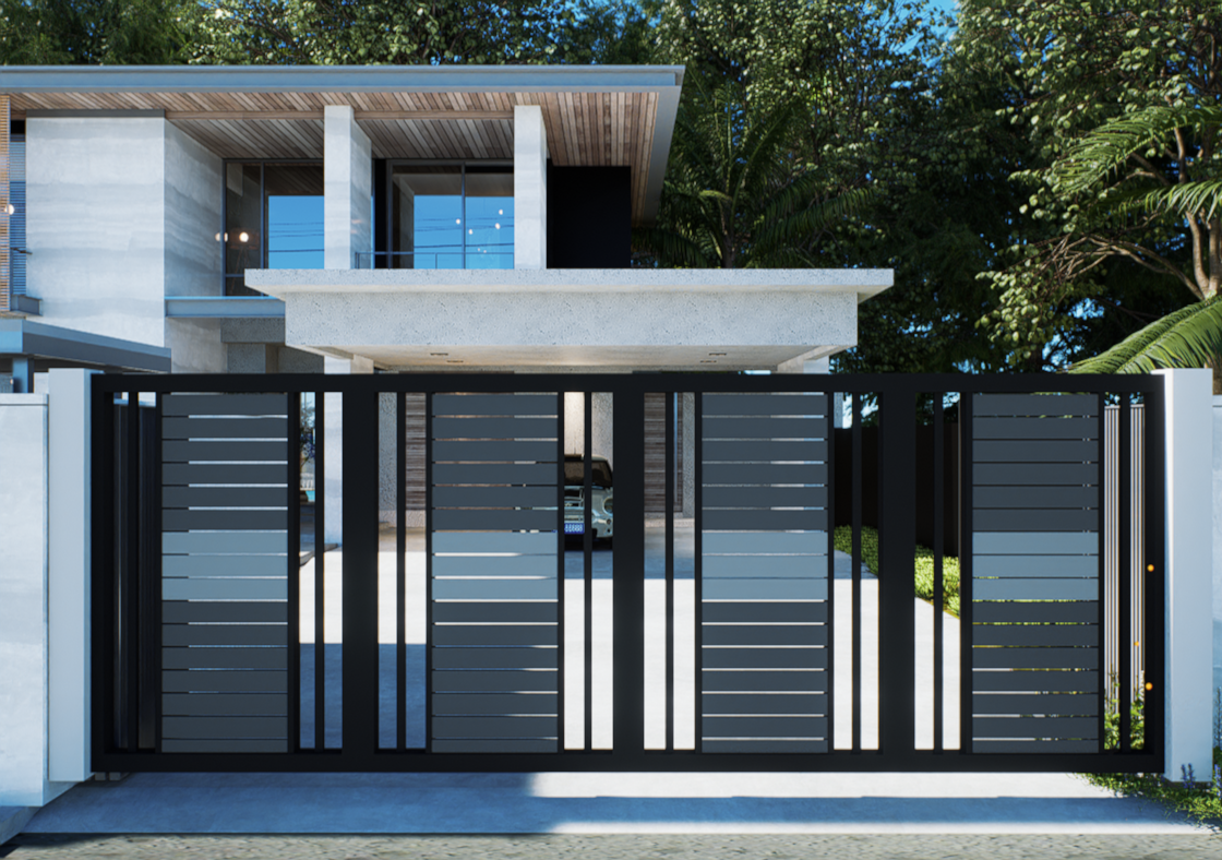 Modern Gates | Driveway Gates | Chiron Modern Metal Driveway Gates